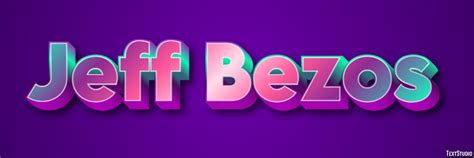 Jeff Bezos Text Effect And Logo Design Celebrity