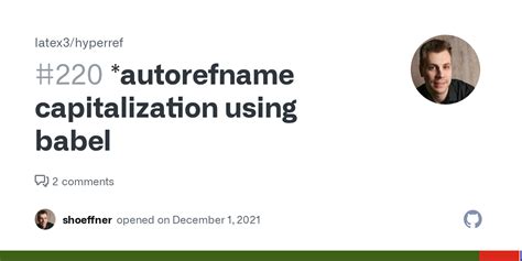 autorefname capitalization using babel · issue 220 · latex3 hyperref