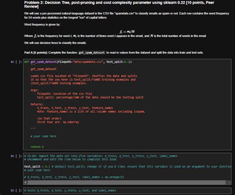 Solved Problem 2 Decision Tree Post Pruning And Cost