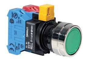 Idec HW B Series Mm IEC Style Global Pushbutton Momentary Function With Non Illuminated Flush
