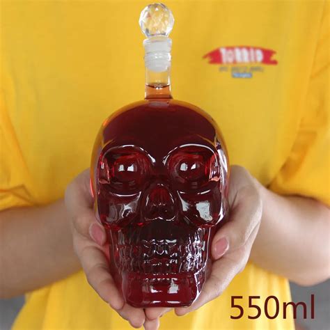 위스키 해골 보드카 병 해골 머리 병 크리 에이 티브 고딕 와인 보드카 디켄터 125ml 350ml 550ml 1000ml 4