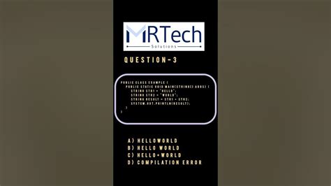 Java Programming Quiz Questions And Answers Shorts Shortvideo Youtubeshorts Youtube