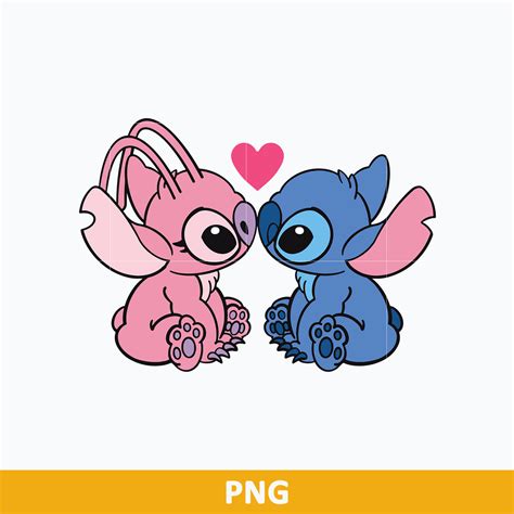 Stitch Angel Kiss Png Valentine Stitch Png Disney Valentin Inspire
