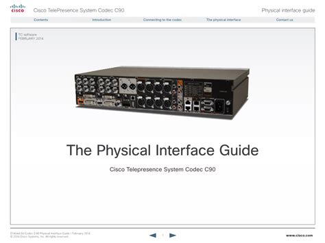 Cisco Telepresence System Codec C90 Physical Interface Guide Docslib