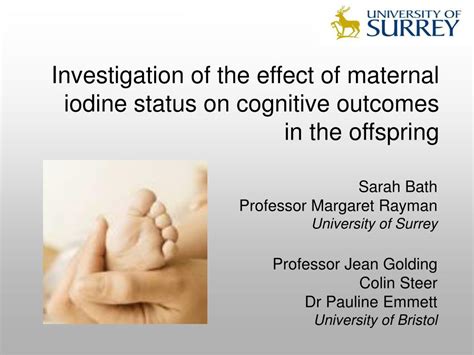 Ppt Investigation Of The Effect Of Maternal Iodine Status On Cognitive Outcomes In The