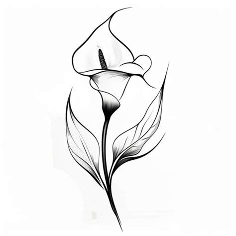 Modern Calla Lily Tattoo Sketches Imagella