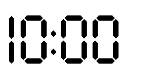 Digital Clock Countdown Timer 10 Minutes Youtube