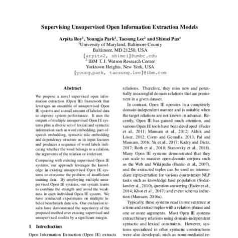 Supervising Unsupervised Open Information Extraction Models Acl Anthology