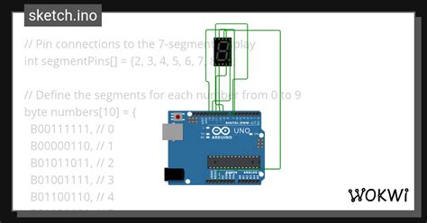 Seven Segment Display With Arduio Copy Wokwi ESP STM Arduino Simulator