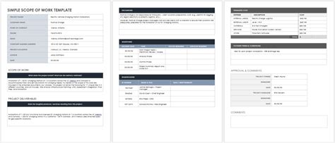 Project Scope Template Excel