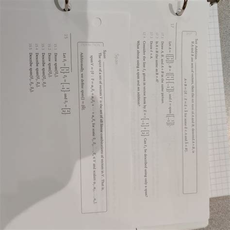 Solved Definition Set Addition If A And B Are Sets Of