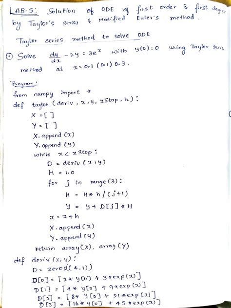 taylor s series and euler s modified method pdf