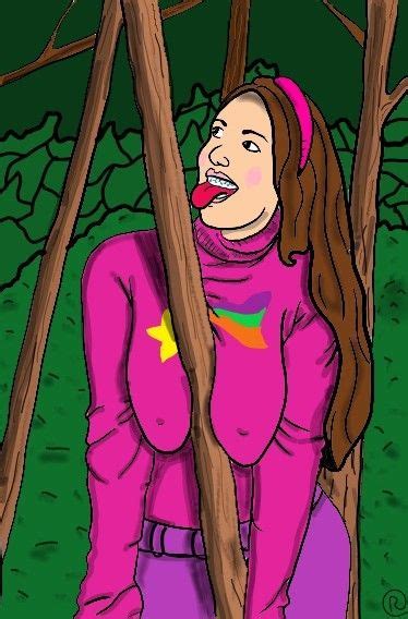 Mabel Pines Titty Fucking A Tree Pic