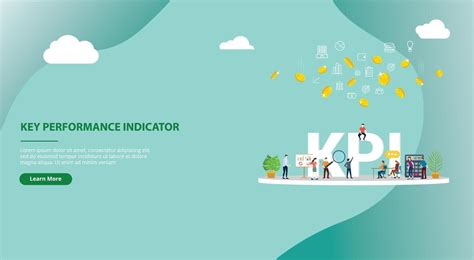 Key Performance Indicator Concept Website Template Banner Design
