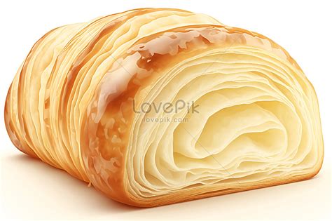 거대하고 바삭바삭한 크루아상 일러스트 무료 다운로드 Lovepik