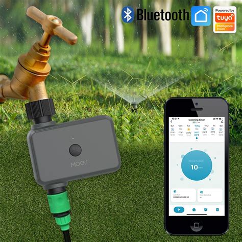 Smart Bluetooth Sprinkler Water Timer With Rain Delay Filter Washer Programmable Irrigation