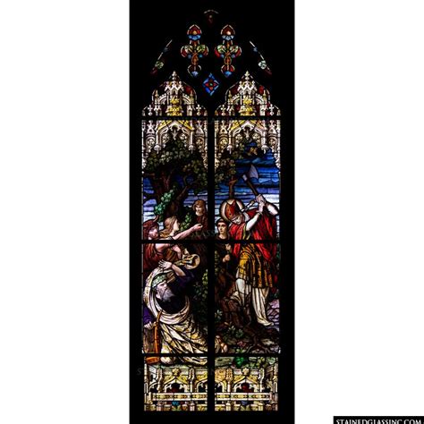 St Boniface Felling Of The Pagan Oak Stained Glass Window