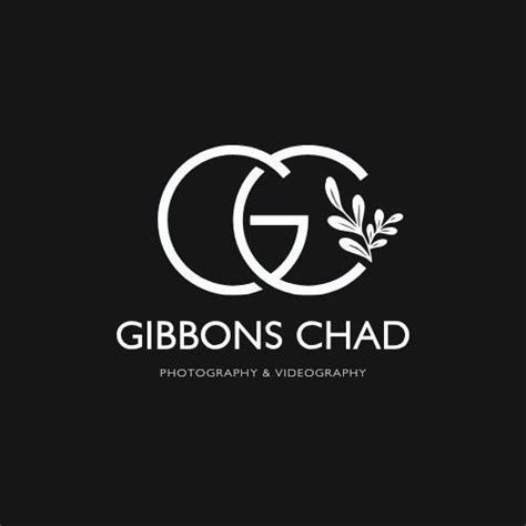 Black White Monochrome Initial Name Logo