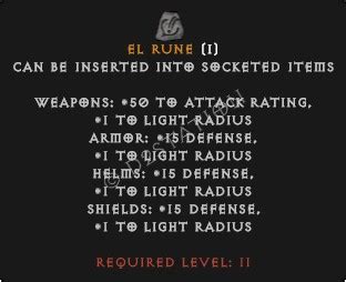 What Is An El Rune In Act 2 Diablo 2 El Runewords Where To Find