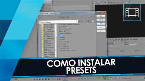 Tutorial Sony Vegas Como Instalar Presets Sony Preset Manager Youtube