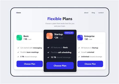 订阅页面设计，价格表制作模板 17素材网