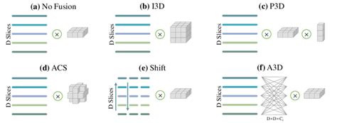 Illustration Of Various 3d Context Fusion Operators A No Fusion B Download Scientific