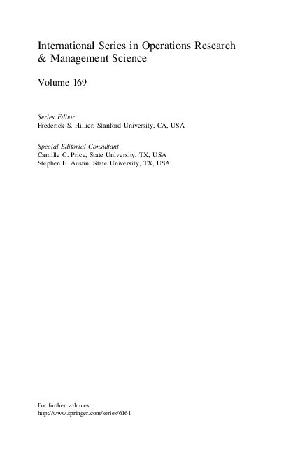 Pdf Quantitative Problem Solving Methods In The Airline Industry