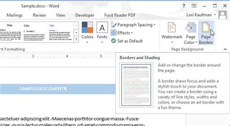 How To Add A Border To An Entire Page In Word