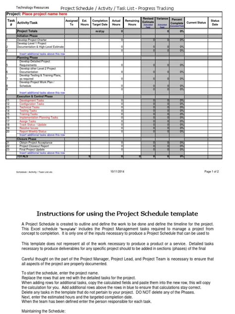 Project Implementation Plan Template Excel Beautiful Project Simple Schedule Template Microsoft