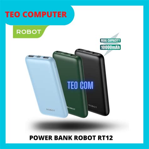 Jual Powerbank Robot Rt12 10000 Mah Dual Input Output Slim Original