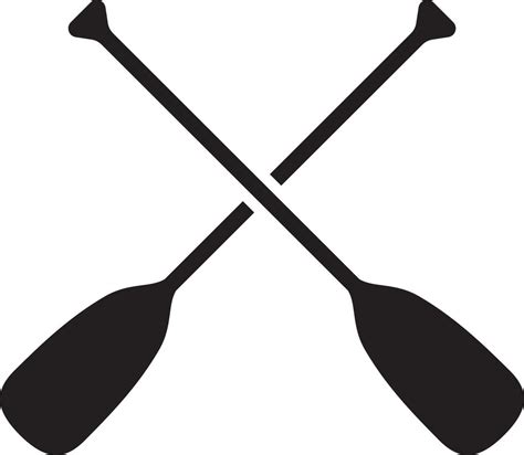 Crossed Rowing Oars Silhouette 4745810 Vector Art At Vecteezy