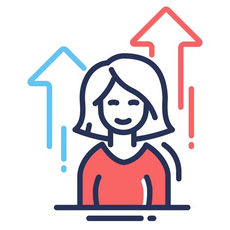 Female Growth Management Success Icon Download On Iconfinder