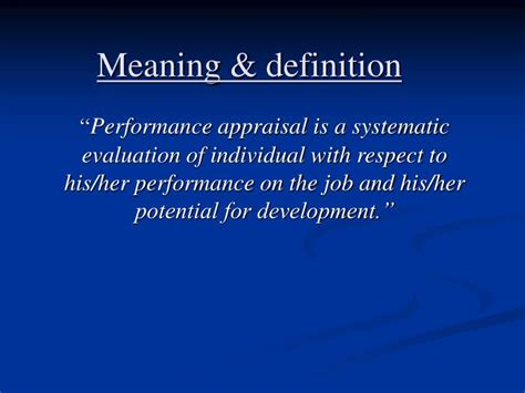 Performance Appraisal Definition And Meaning Worldsmopla