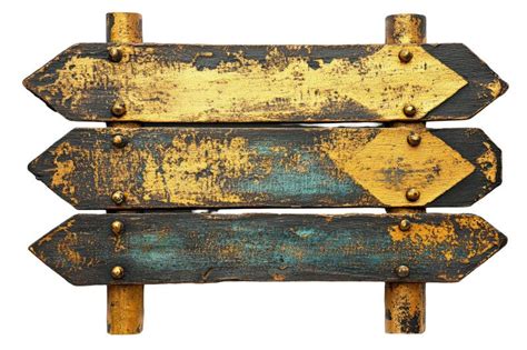 Vintage Wooden Direction Sign With Multiple Arrows Stock Image Image