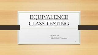 Equivalence Class Testing PPTX