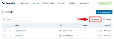 Export And Import A Funnel Funnelkit