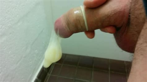 Filling Condom With Cum In Public Toilet Slugsofcumguy