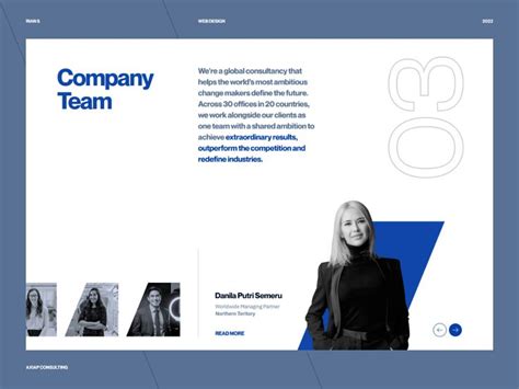 Axiap Consulting Team Section Webpage Design Webpage Design Layout