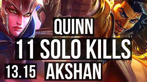 Quinn Vs Akshan Top 1205 11 Solo Kills Rank 7 Quinn Legendary