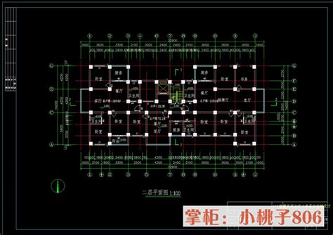 3060平米九层框架住宅楼（计算、施组、建筑、结构图）cad图纸 虎窝淘