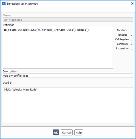 Fluent 2019中的表达式功能