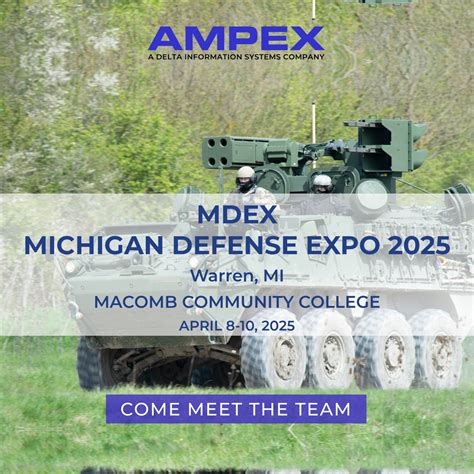 mdex michigan defense expo ampex data systems corporation
