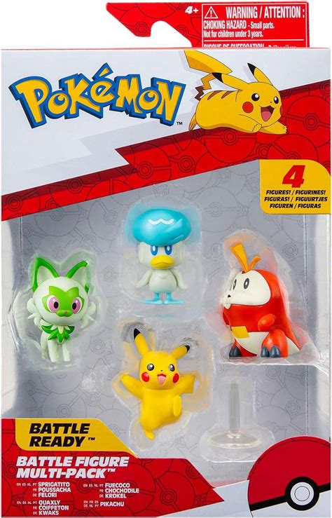 Pokemon Battle Figure Sprigatito Quaxly Fuecoco And Pikachu Mini Figure