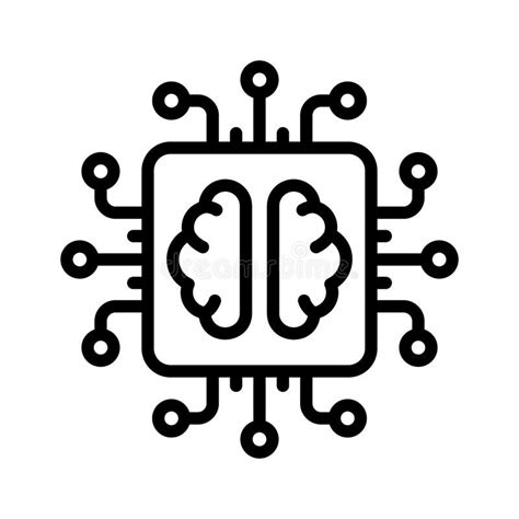 A Processor Chip Brain Concept Of Brain Processor Vector Icon Stock Vector Illustration Of