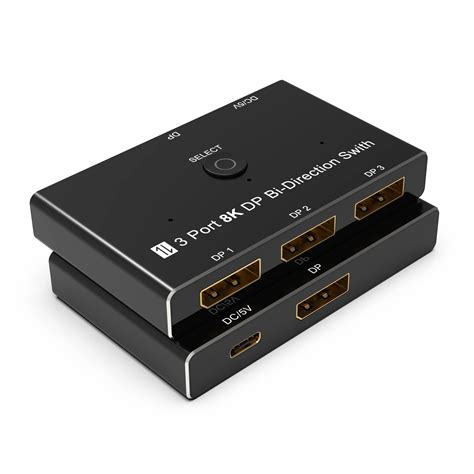 Displayport Switch Dp 14 Switcher 3 In 1 Out Displayport Splitter Bi Displayport Switch Dp 14 Switcher 3 In 1 Out Displayport Splitter Bi