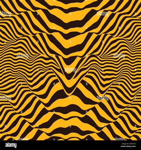 Waveform Background Dynamic Visual Effect Surface Distortion Pattern With Optical Illusion