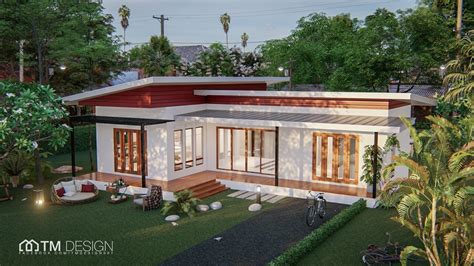 แบบบ้านโมเดิร์นรูปทรงตัว ขนาด 2 ห้องนอน พื้นที่ใช้สอย 99 ตรม ดูไอเดียบ้าน