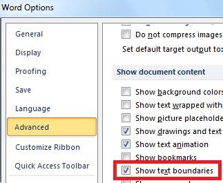Word Excel Powerpoint Tips Tricks View Text Boundary In Microsoft Word