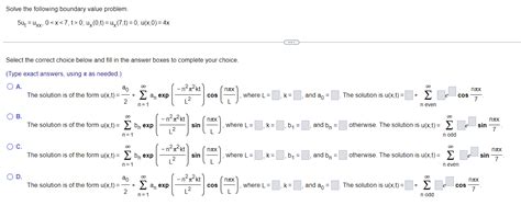 Solved Solve The Following Boundary Value Problem