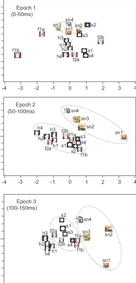 Distributions Of The 16 Visual Stimuli In A 2d Space Resulting From Mds
